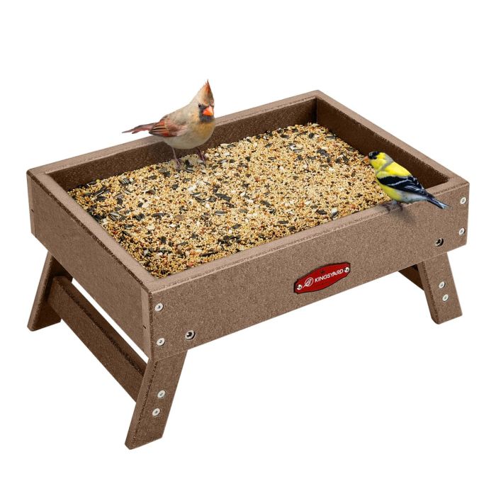 Recycled Plastic Ground Feeder, Brown – Urban Nature Store