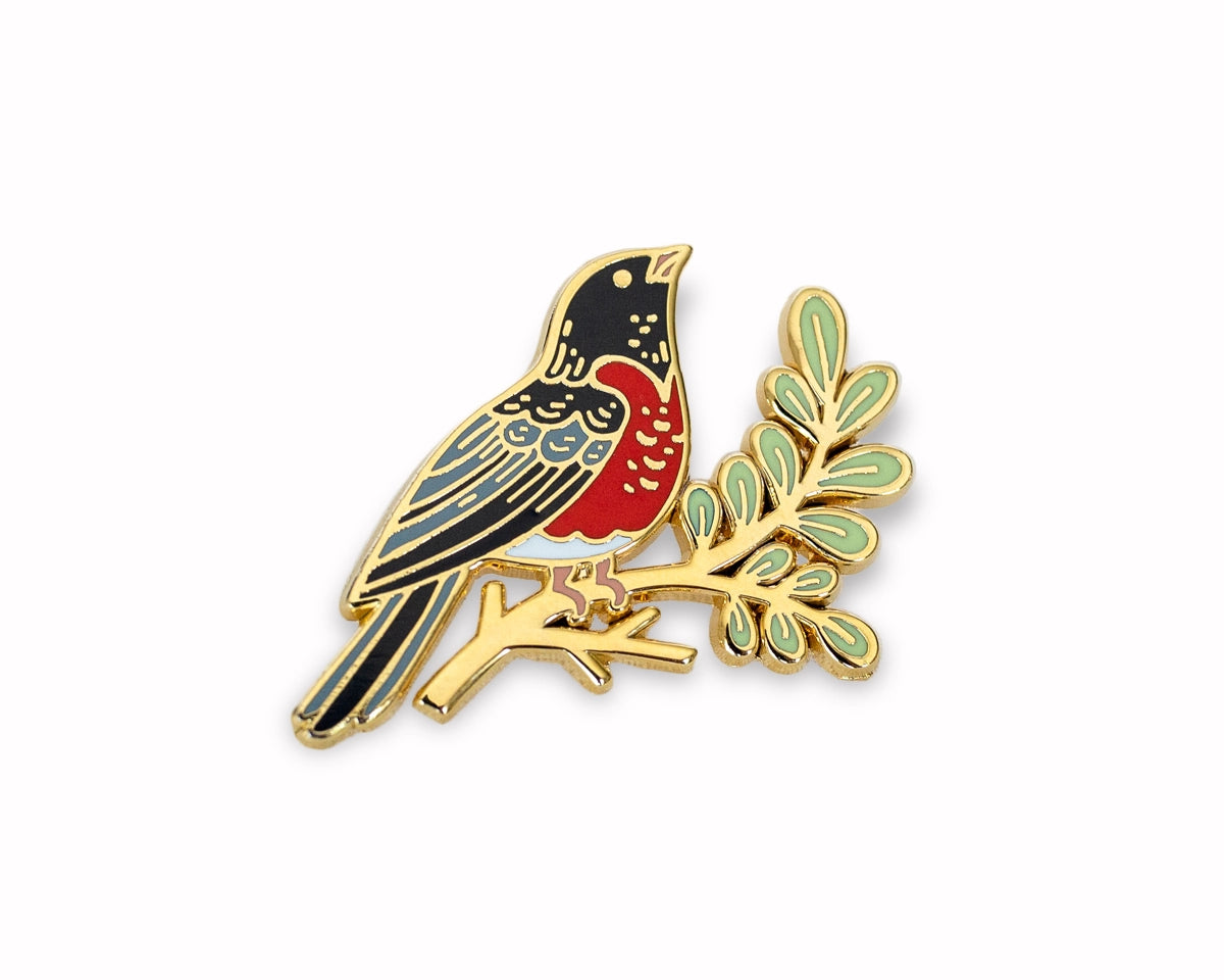 Robin Enamel Pin – Urban Nature Store