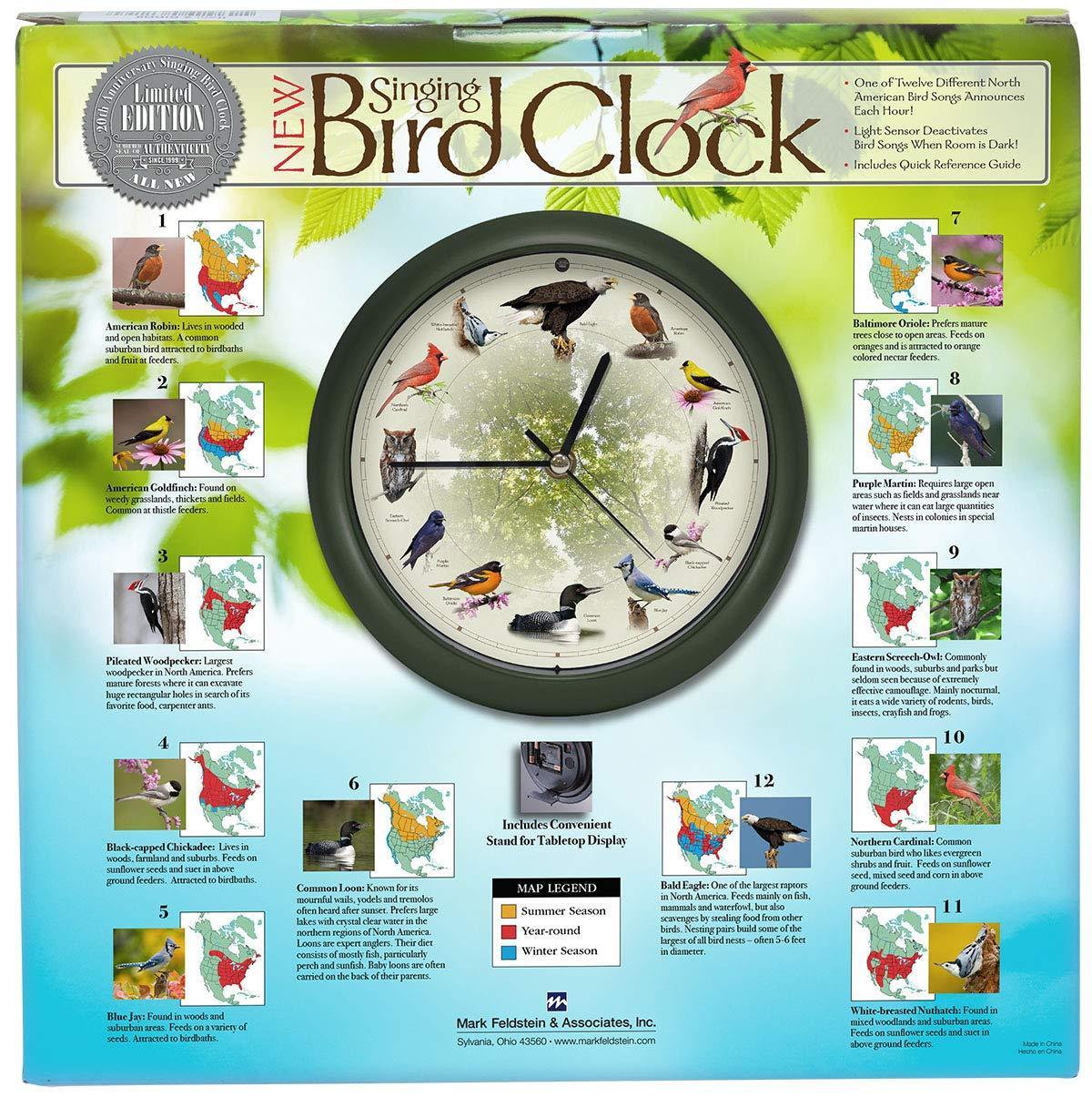 Buy Mark Feldstein Limited Edition 20th Anniversary Singing Bird Clock ...